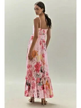 BHLDN | Dresses | New 298 Bhldn Aubree Floral Sleeveless Fit Flare ...